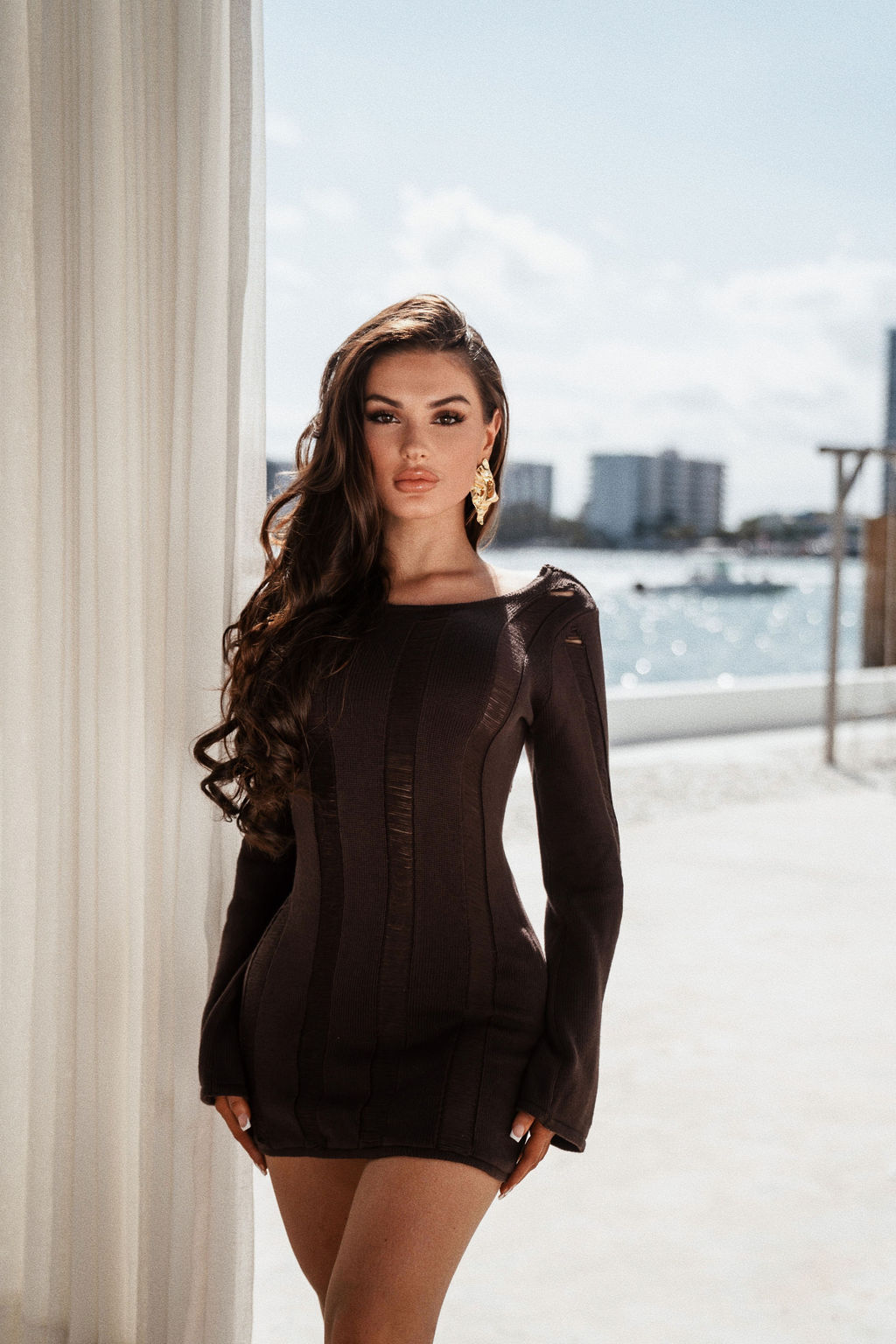 Kai Dress Chocolate – Marlina Boutique